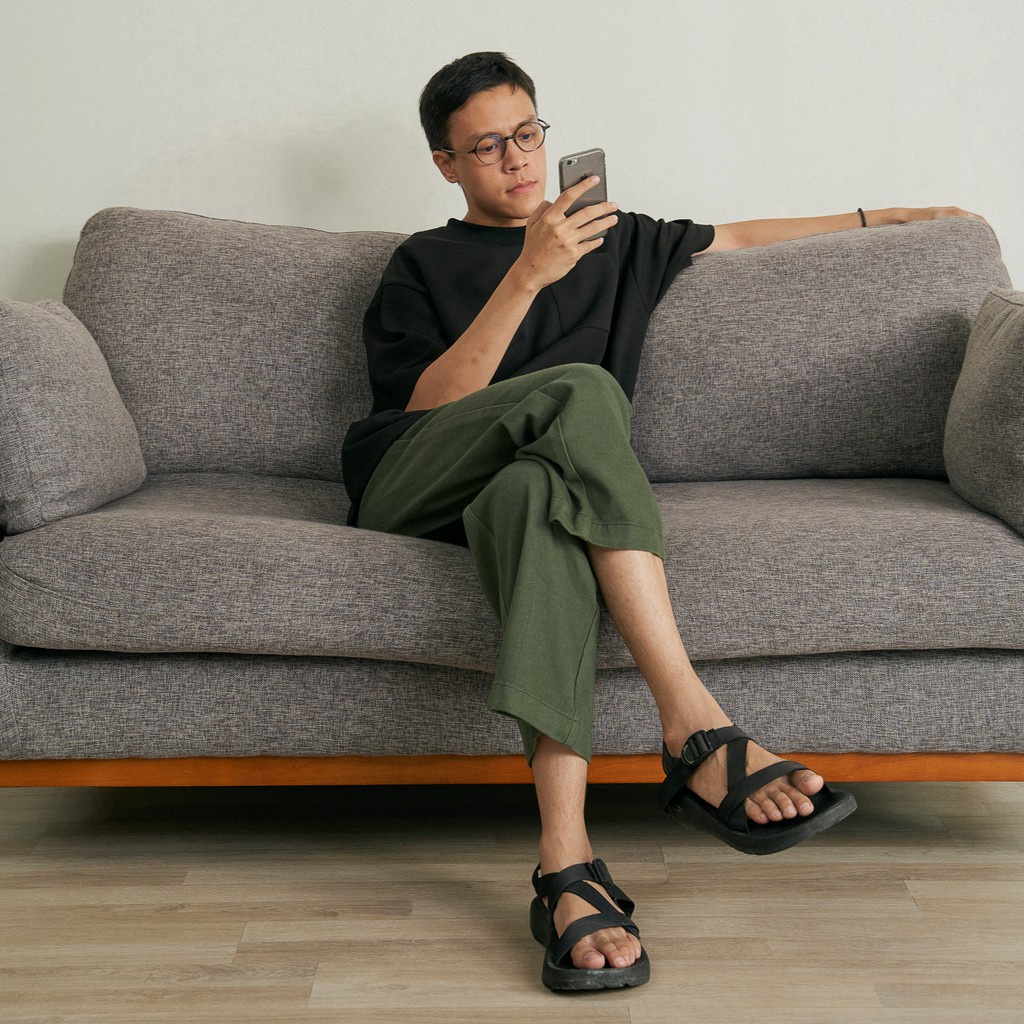 TRUFFLE BKK RELAX PANTS กางเกงผ้าคอตตอนทรงหลวม สีเขียว | Shopee Thailand