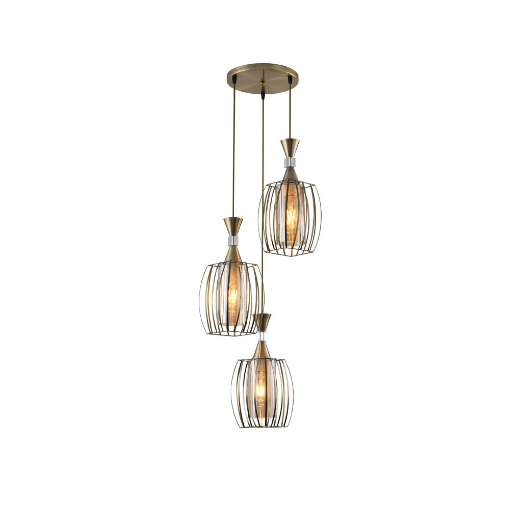neolight-ไฟช่อ รหัส 5137-3AB-แถมหลอดไฟ LED VINTAGE แสงเหลืองให้ครบชุด ...