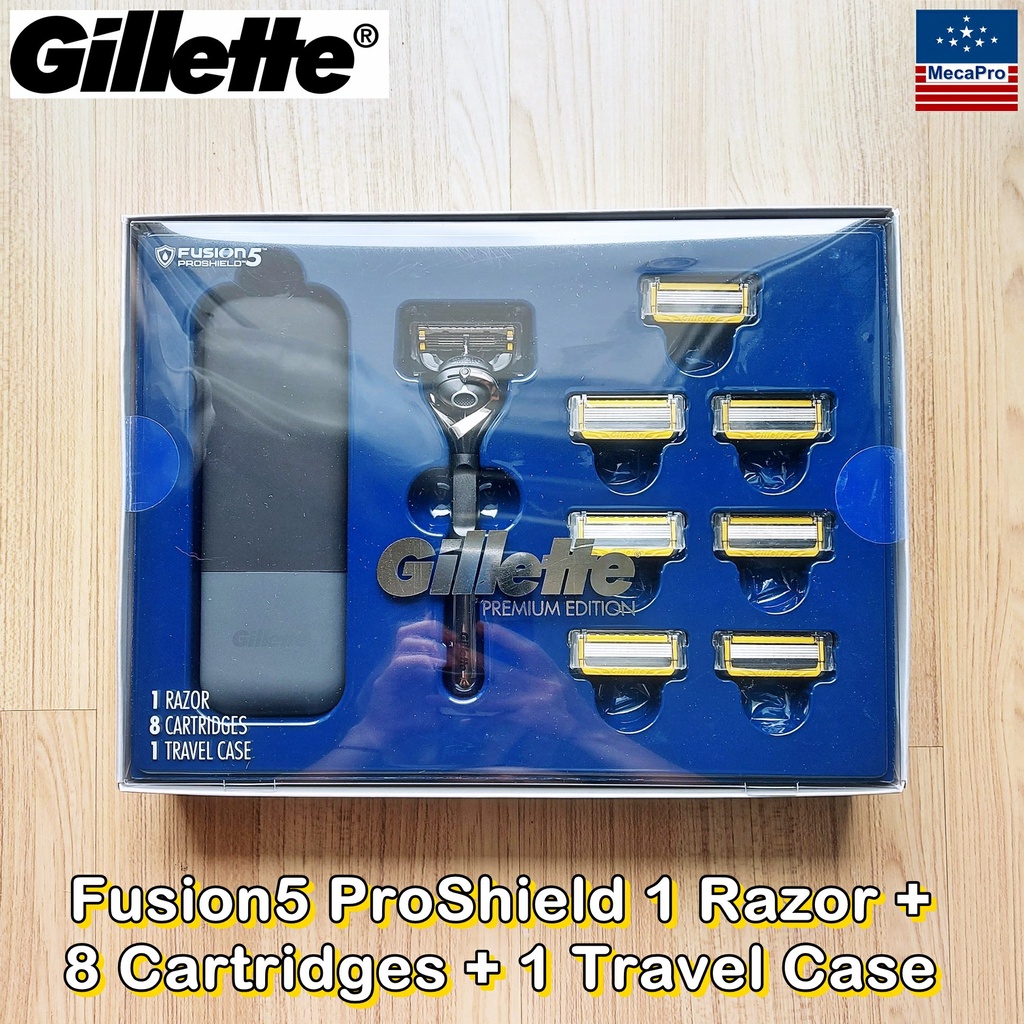 Gillette® Fusion5 ProShield 1 Razor + 8 Cartridges + 1 Travel Case ชุด ...