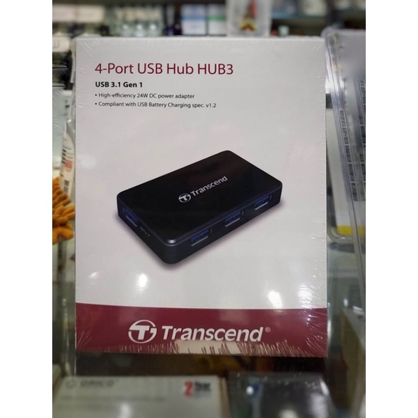 Transcend HUB3 - USB3.0/ USB3.1 Gen1 HUB 4 Port with Power Adapter - รับประกัน 2 ปี | Shopee ...