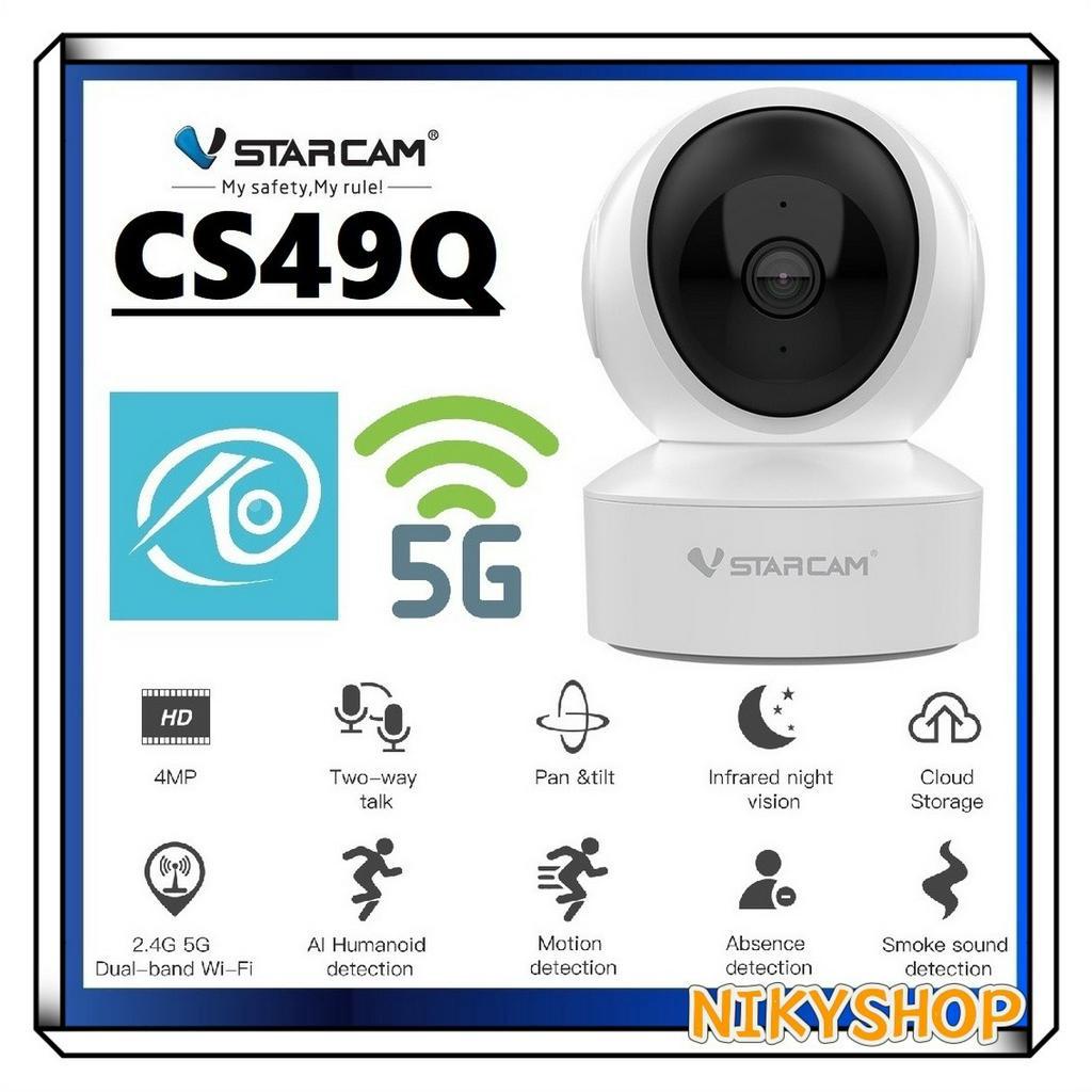 Vstarcam IP Camera รุ่น CS49Q ความละเอียดกล้อง4.0MP มีระบบ AI+ รองรับ ...