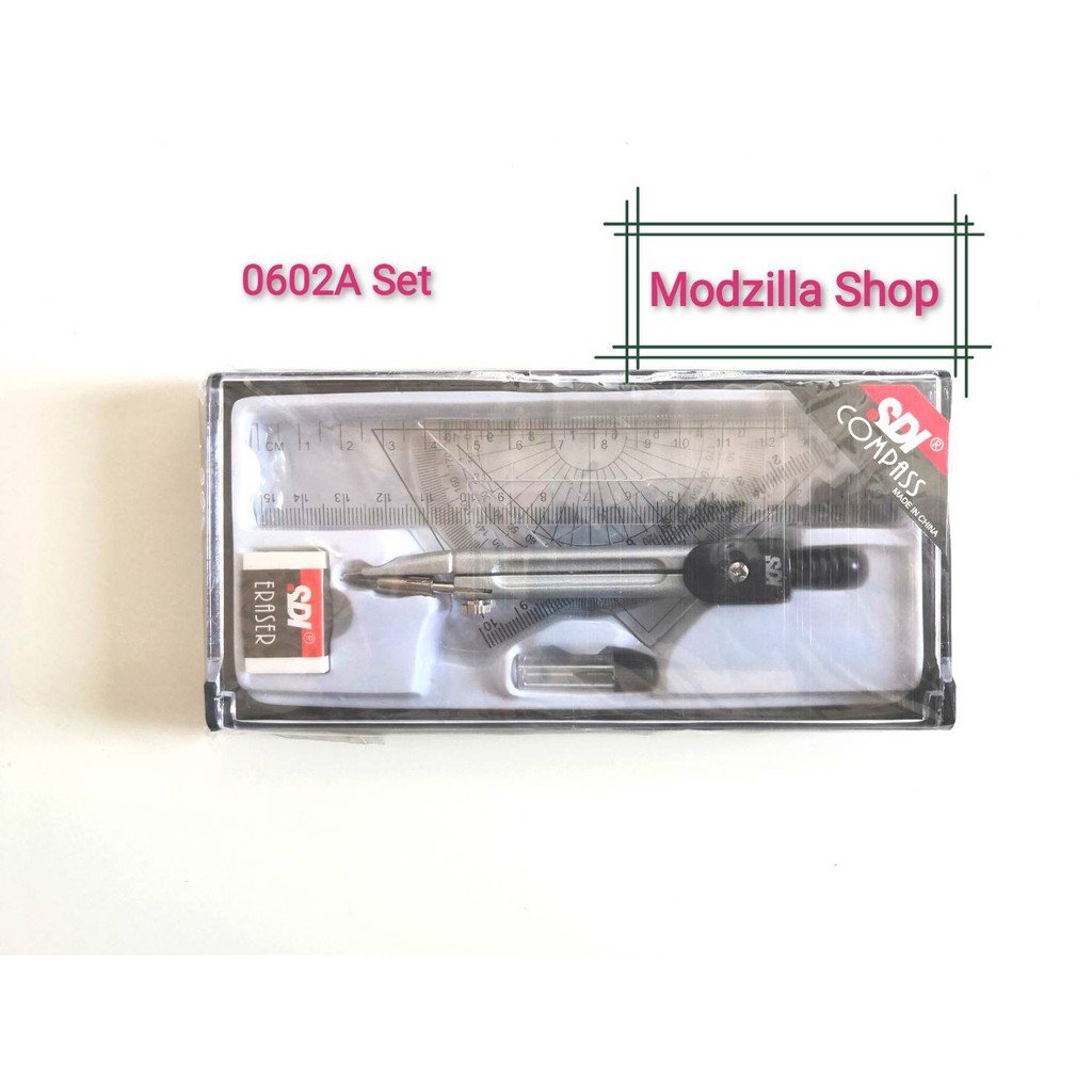 SDI เอสดีไอ ชุดวงเวียนพร้อมอุปกรณ์ เรขาคณิต SDI COMPASS SET | Shopee ...