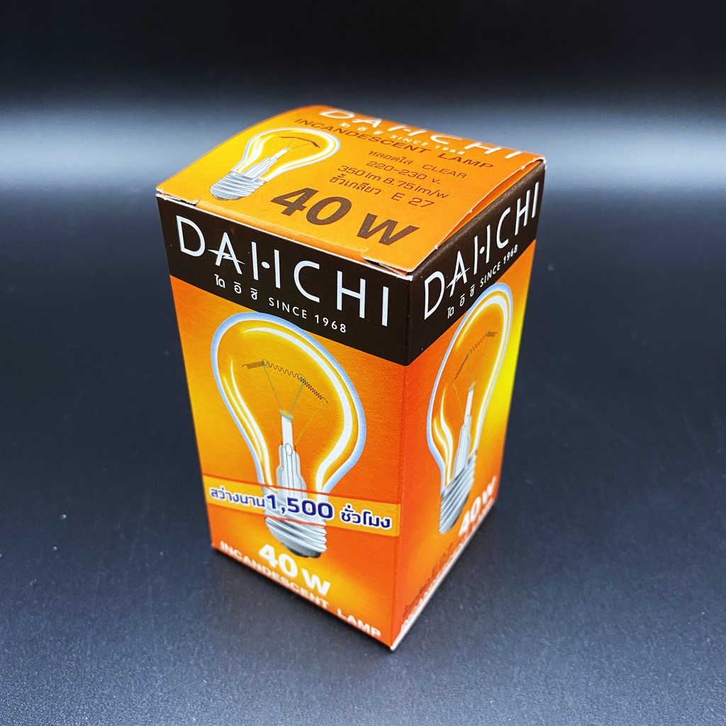 หลอดไส้ ยี่ห้อ DAI-ICHI 40W, 60W, 100W | Shopee Thailand
