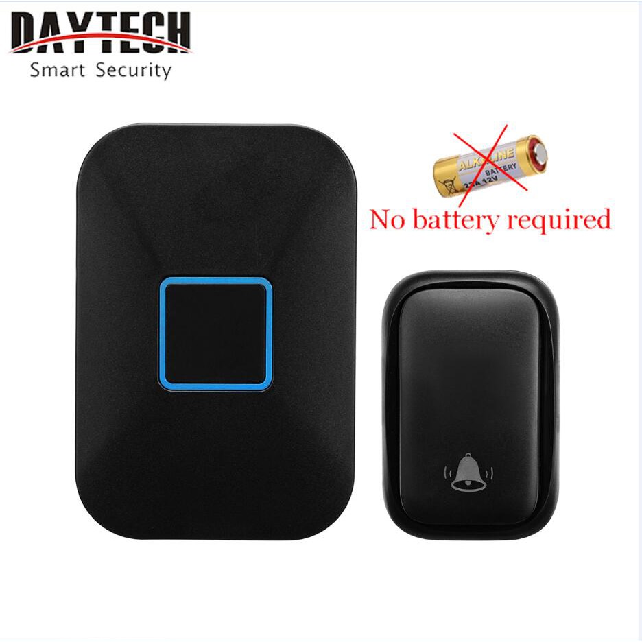 Daytech กริ่งไร้สาย ออดประตูไร้สาย ไม่ต้องใช้แบตเตอรี่ กันน้ํา ปลั๊ก US ระยะ 150เมตร 0-110dB ...