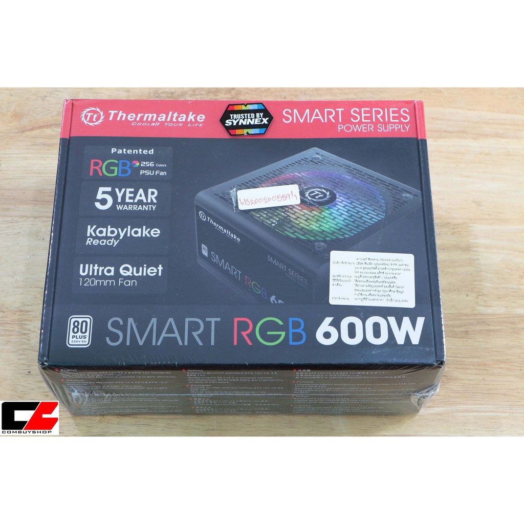 PSU THERMALTAKE SMART RGB 600W 80+ ของใหม่ได้จากการเคลม SYNNEX | Shopee ...