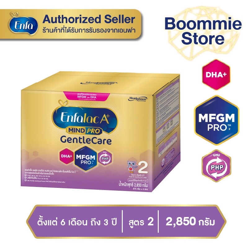 นม เอนฟา แล็ค เอพลัส มายด์โปร เจนเทิลแคร์ นม สูตร 2 ขนาด 2850 กรัม Enfa lac A+ Mindpro Gentle ...