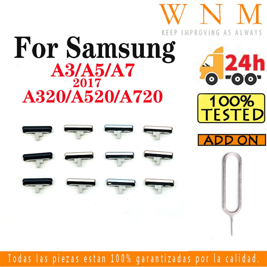 ปุ่มเปิดปิดสําหรับ Samsung Galaxy A3 A5 A7 2017 A320 A520 A720 ปุ่มปุ่มและด้านข้างปุ่มปิดระดับ ...