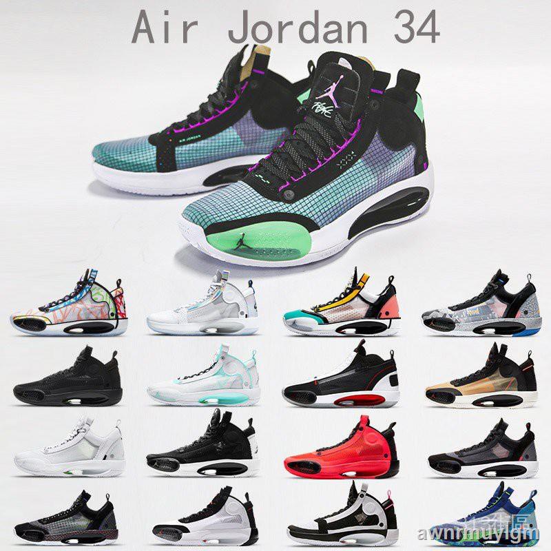 Nike Air Jordan 34 XXXIV aj34 Jordan 34 รองเท้าบาสเก็ตบอล Jordan 34 รุ่นต่อสู้ที่แท้จริงรองเท้า ...