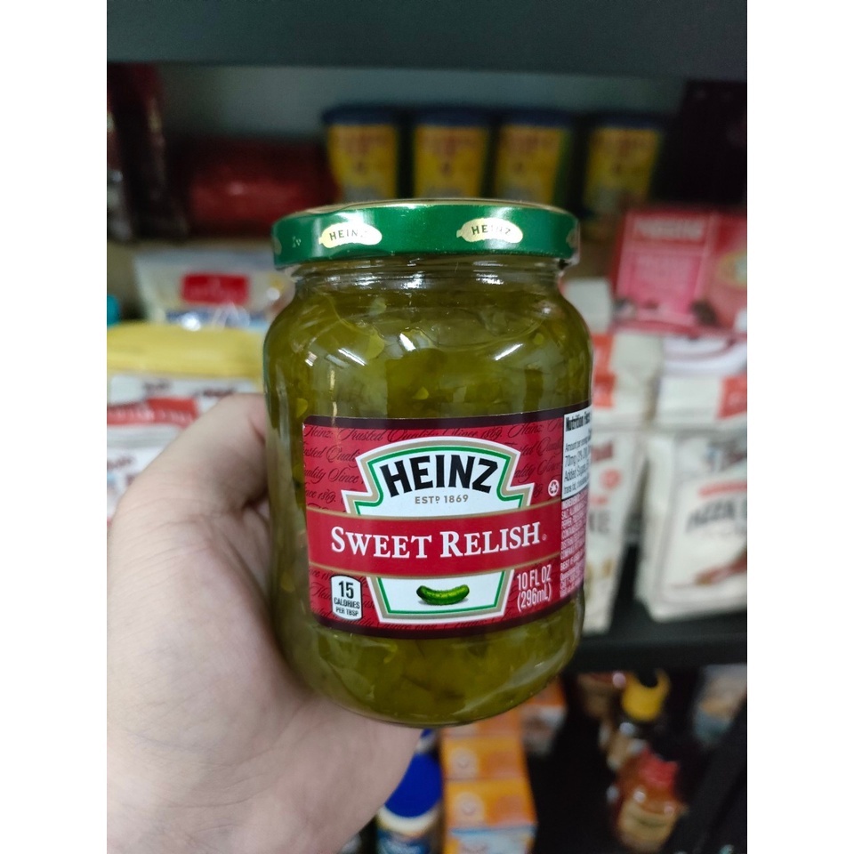 Heinz Sweet Relish Pickles 296g 🥒ไฮนซ์ สวีทรีลิช พิคเคิล (แตงกวาดองหั่นปรุงรส)🥒 นำเข้าจากประเทศ ...