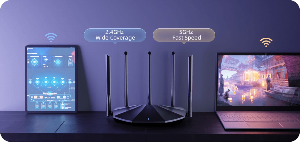 TENDA NEWEST AX2 Pro Dual-Band Gigabit Wi-Fi 6 Router up to 1501Mbps (2 ...