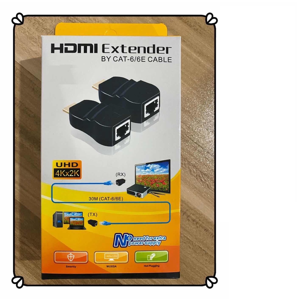 ส่งจากไทย HDMI Extender CAT 6/6E Cable พร้อมส่ง แยก ต่อแลน | Shopee ...