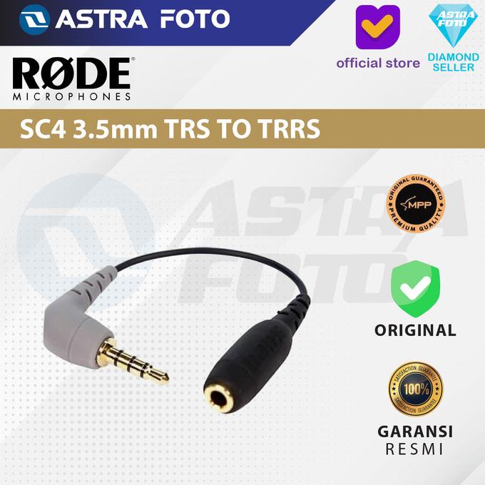 Rode Sc4 อะแดปเตอร์แปลงเสียง Trs To Trrs Camera To Smartphone | Shopee ...
