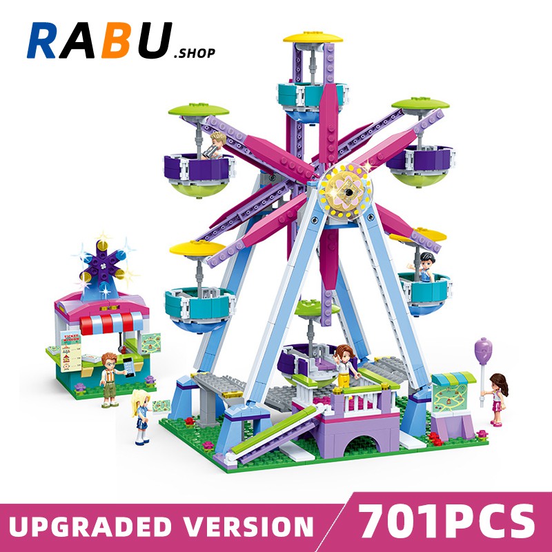 [READY STOCK] Model Playground Castle Bricks Sky Ferris Wheel Carousel ...