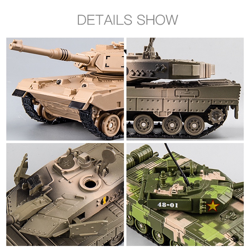 Klt T-99 โมเดลรถถังของเล่น รถถัง ลายเสือดาว 2 รถถังทหาร อัลลอย M1A2 มีเสียง มีไฟ ดึงถอยหลัง ...