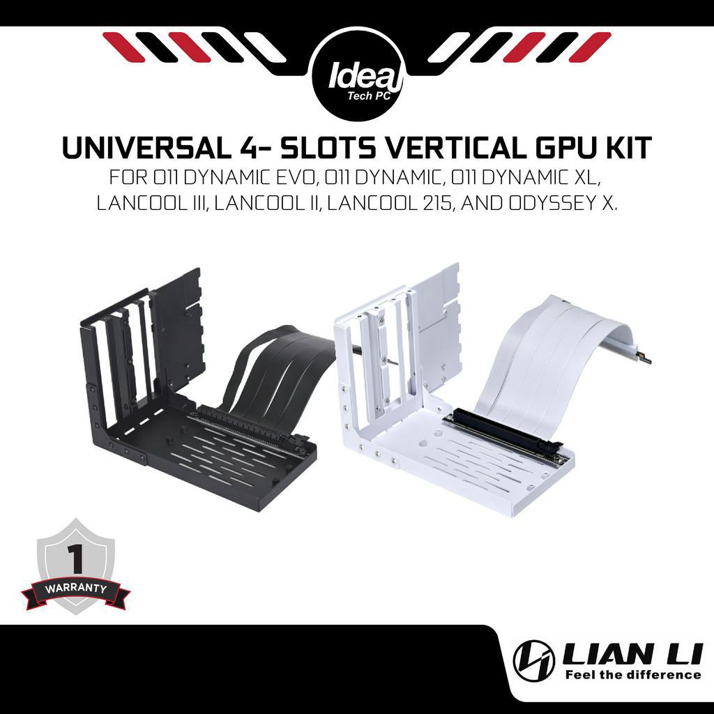 Lian LI ชุด GPU แนวตั้ง 4 ช่อง (พร้อม Gen 4 riser) สีดํา ขาว | Shopee ...