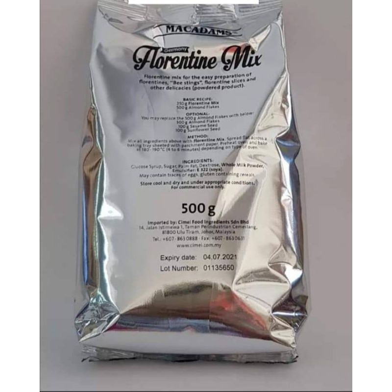 แป้ง Florentine Mix 500 กรัม ของแท้ Made in Germany แป้งสำเร็จรูปสำหรับ ...