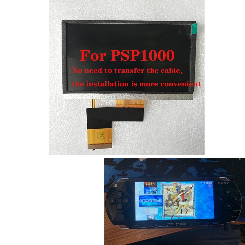 For PSP 1000 IPS LCD Screen No need to add adapter cable LCD Highlight ...