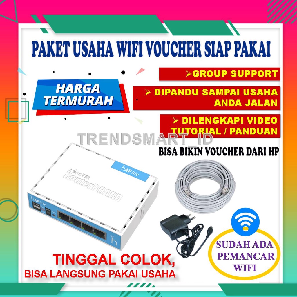 Wifi VOUCHER VOCER ฮอตสปอต แพ็กเกจพร้อมส่ง GSM RT RW NET Microtic RB931-2ND HAP-MINI CPE 220 ...