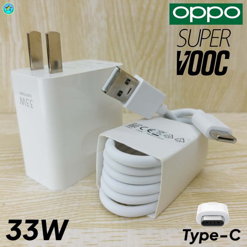 ที่ชาร์จ OPPO 33W Type-C Super VOOC ออปโป้ หัวชาร์จ สายชาร์จ เกมส์ Fast ...