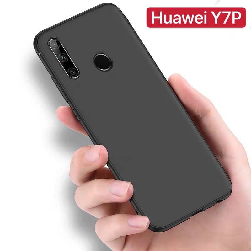 TPU CASE Huawei Y7P เคสซิลิโคนนิ่ม สวยและบางมากสีดําสีแดง [ส่งจากไทย ...