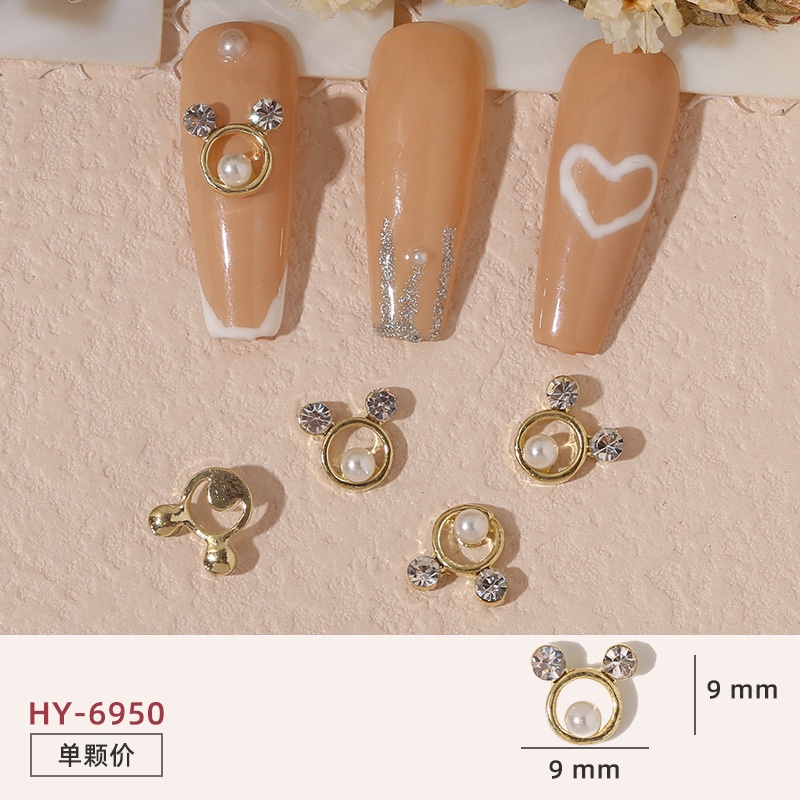 อุปกรณ์ตกแต่งเล็บ เพชรอัลลอย รูปหมี สําหรับตกแต่งเล็บ | Shopee Thailand