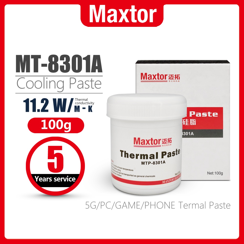 【Local Delivery】Maxtor Thermal Paste 11.2W/mk 100g 200g จาระบีความร้อนประสิทธิภาพสูงใช้สำหรับ ...
