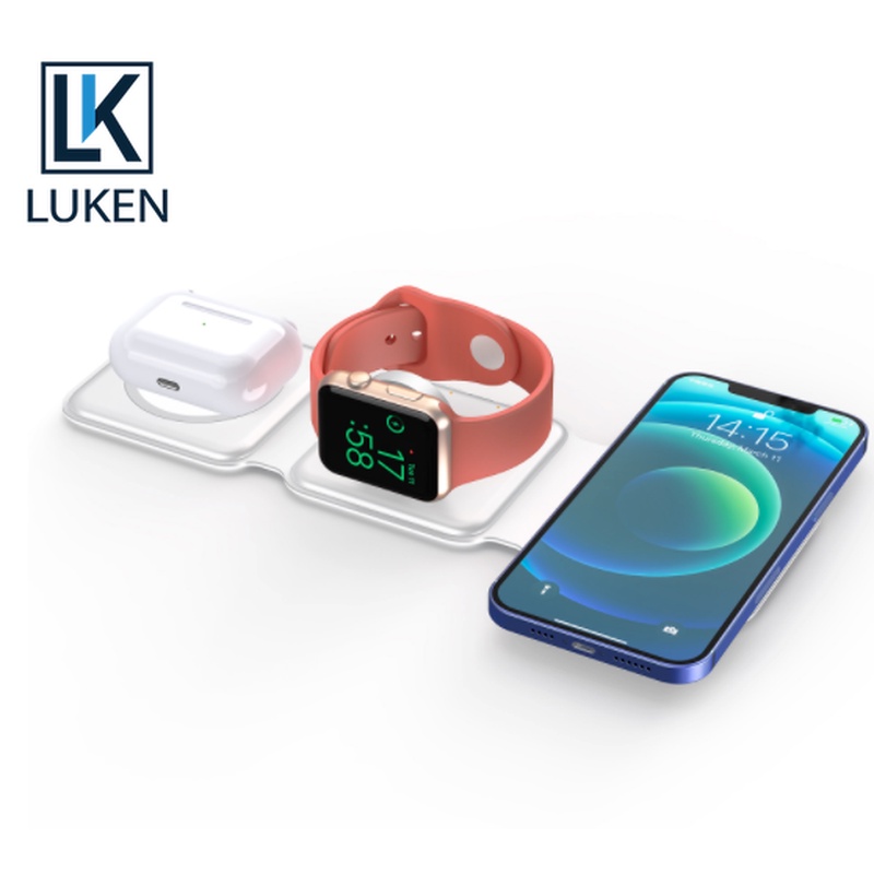 Luken 3 in 1 ที่ชาร์จแม่เหล็กไร้สาย พับได้ สําหรับนาฬิกา Airpo 3 iP13 ...