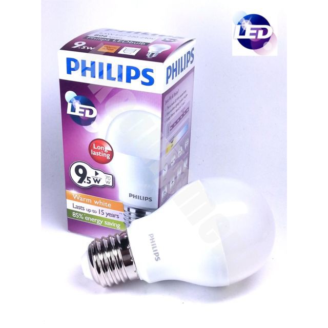 หลอดไฟ LED PHILIPS E27 9.5W W/W | Shopee Thailand