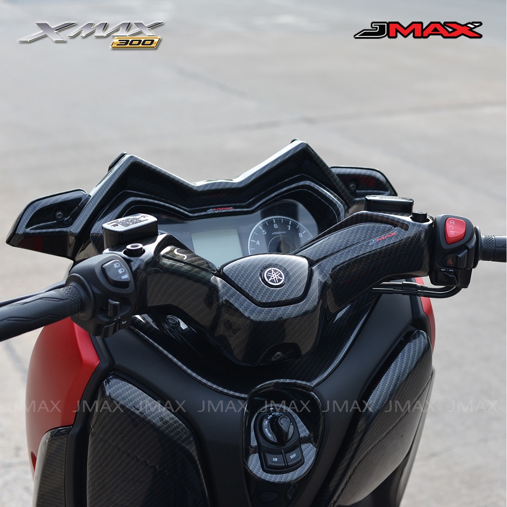คิ้วหูกระจกเรือนไมล์ XMAX 300 2017-22 JMAX ตรงรุ่น ลายฟิล์มคาร์บอน 6D ...