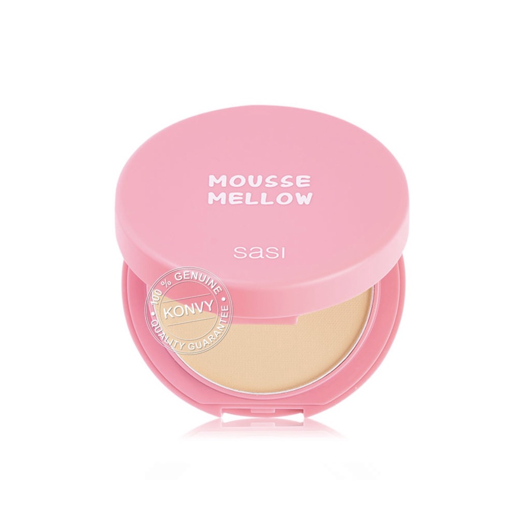 แป้งพัฟผสมรองพื้น SASI Mousse Mellow Foundation Powder 8.5g | Shopee ...