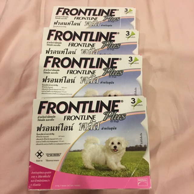Frontline plus สำหรับสุนัขน้ำหนักไม่เกิน5กิโลกรัม กล่องชมพู | Shopee ...
