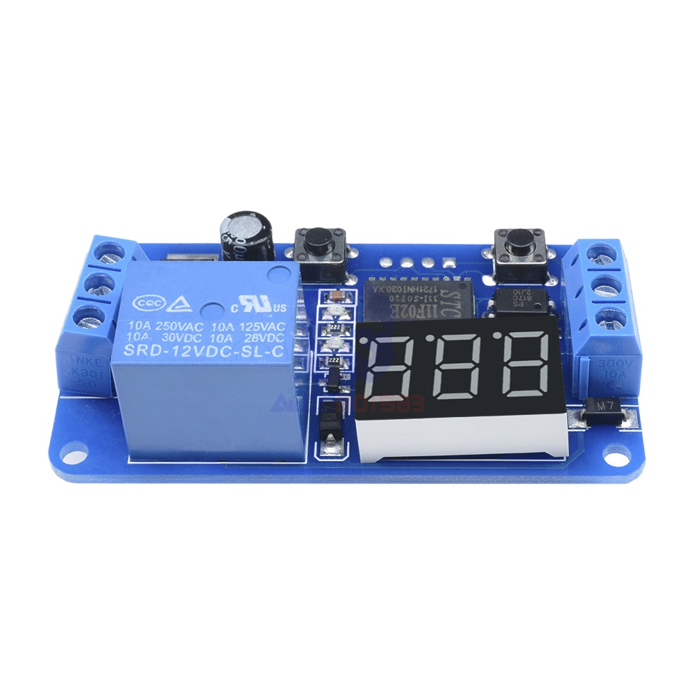DC 12V จอแสดงผล LED Digital Delay Timer สวิตช์ควบคุมโมดูล PLC Automation TOP DIY ชุด ...