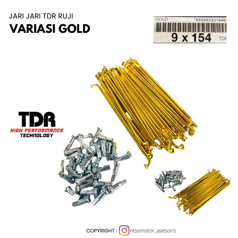 Ruji GOLD TDR FINGER SIZE 154 36SPOKES | Shopee Thailand