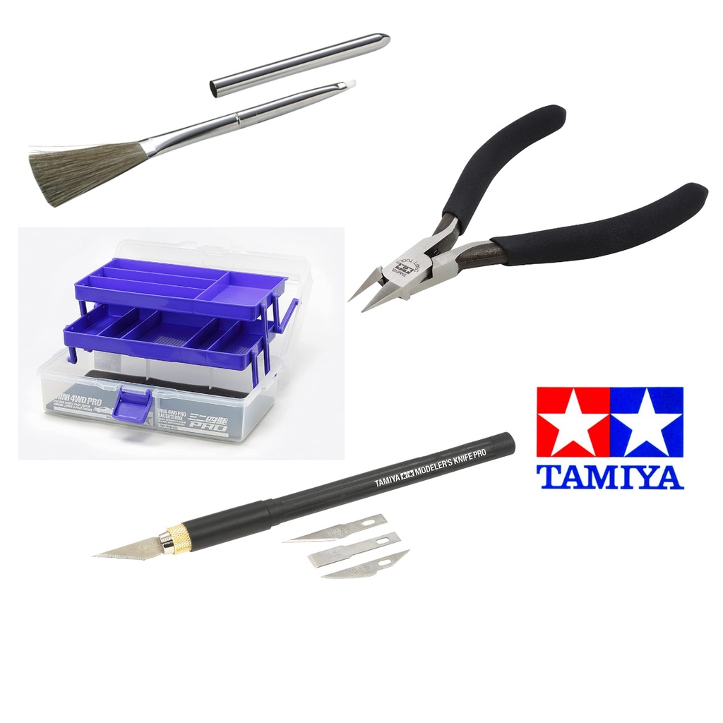 TAMIYA Tool Set, Side Cutter, Modeler's Knife, Cleaning Brush, (Tool ...
