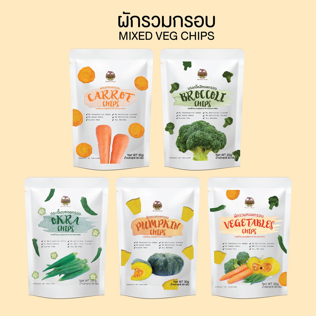 WANALEE - ผักกรอบ Vegetable Chips 30g, ชุดสุดคุ้ม, คละรสชาติได้ | Shopee Thailand