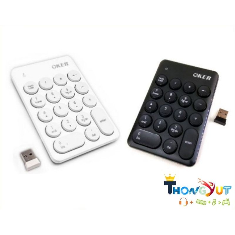 OKER KEYPAD WIRELESS คีย์บอร์ด ตัวเลข ไร้สาย OKER K2610 | Shopee Thailand