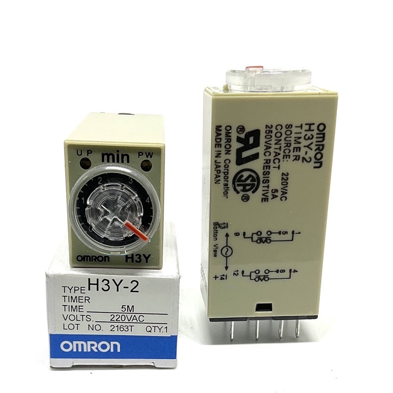 ทามเมอร์ H3Y-2 OMRON ไฟ220VAC มี3S, 10S, 30S, 60S, 5M, 10M, 30M, 60M | Shopee Thailand