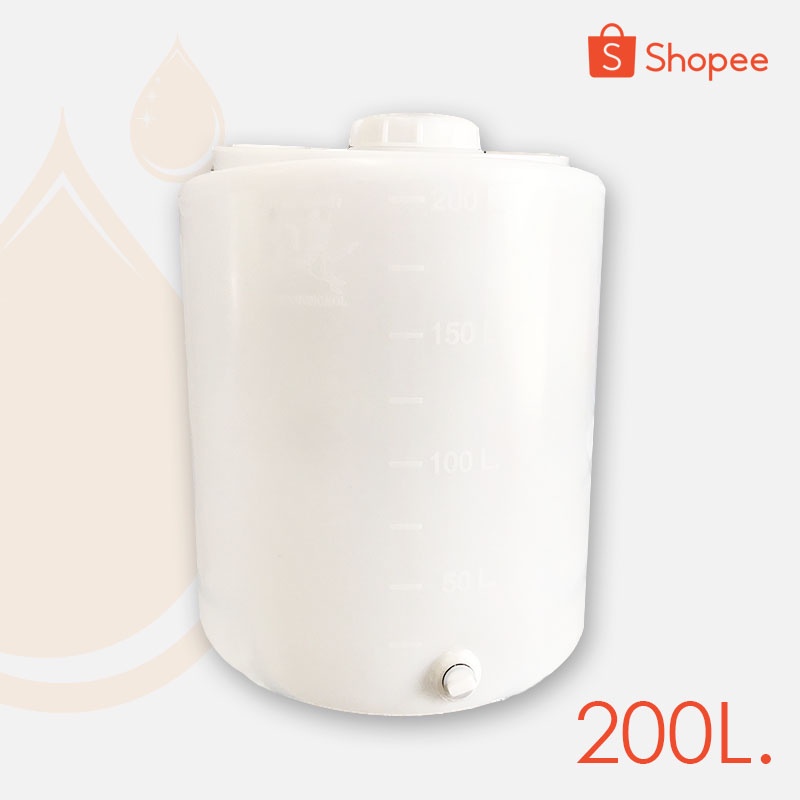 ถังเก็บน้ำ 200l. /ถังบรรจุน้ำ 200l./ถังวางมอเตอร์ ขนาดบรรจุ 200 ลิตร (PE : Food Grade 100% ...