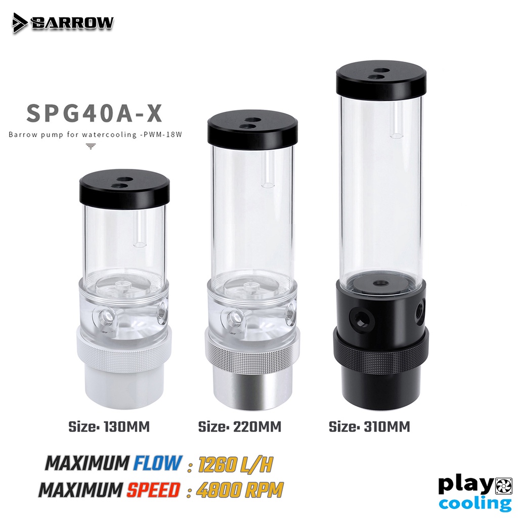 Barrow Pump SPG40A -X (D5 Combo Set) Max flow: 1260L/H (ชุดปั๊ม+แทงค์ ...