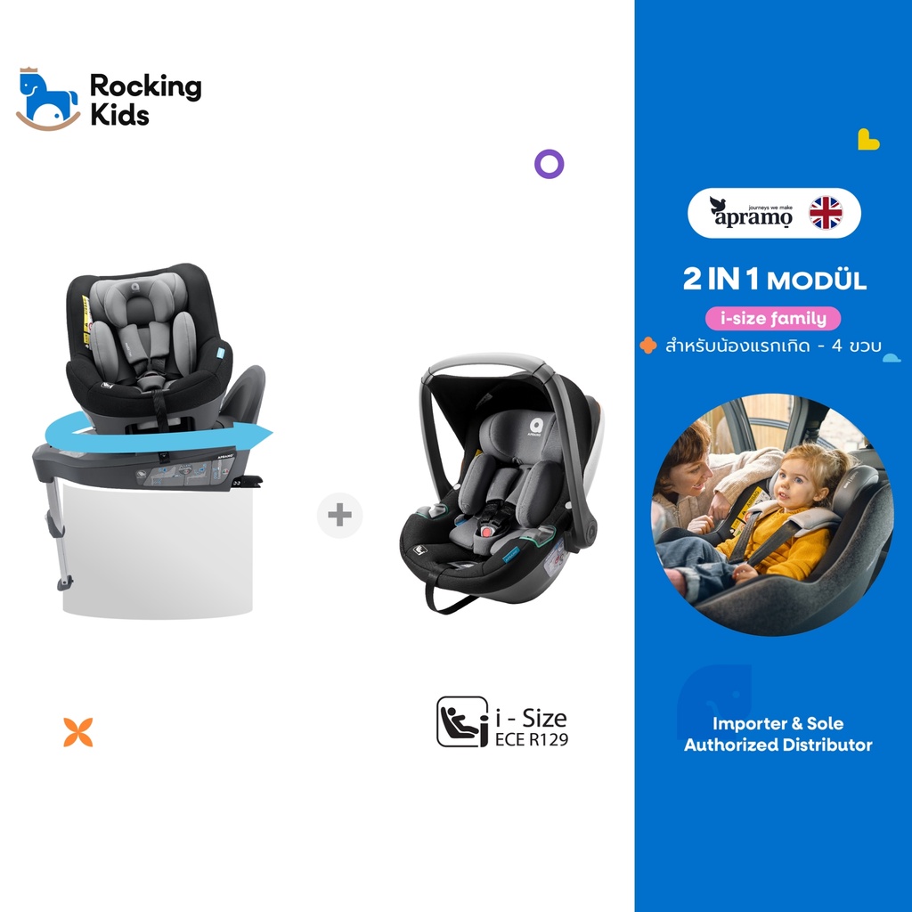 APRAMO รุ่น 2in1 modül i-size family คาร์ซีทสำหรับน้องแรกเกิดถึงน้อง 4 ...