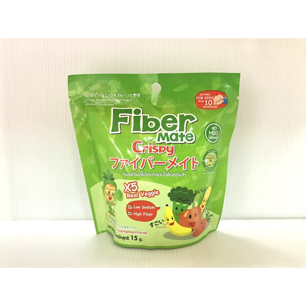 Fibert Mate Crispy ขนมผักผลไม้อบกรอบ 15กรัม สำหรับเด็ก 10เดือนขึ้นไป | Shopee Thailand