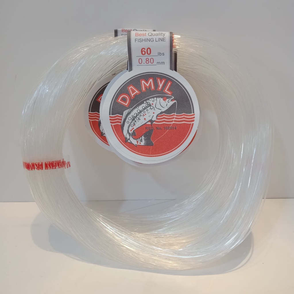 สาย PUTIH DAMYL สีขาว || 60ปอนด์ || 0.80มม || 1 แพ็ค บรรจุ 10 | Shopee ...