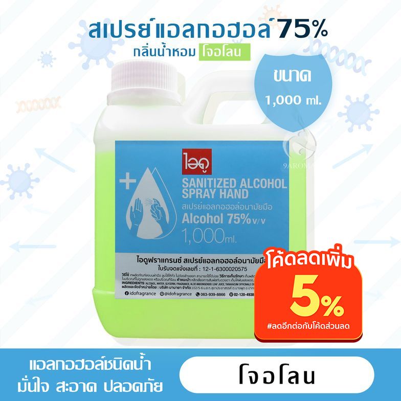 ไอดู สเปรย์แอลกอฮอล์ 75% กลิ่นน้ำหอม โจอโลน – Jo Alone Alcohol Spray by ...