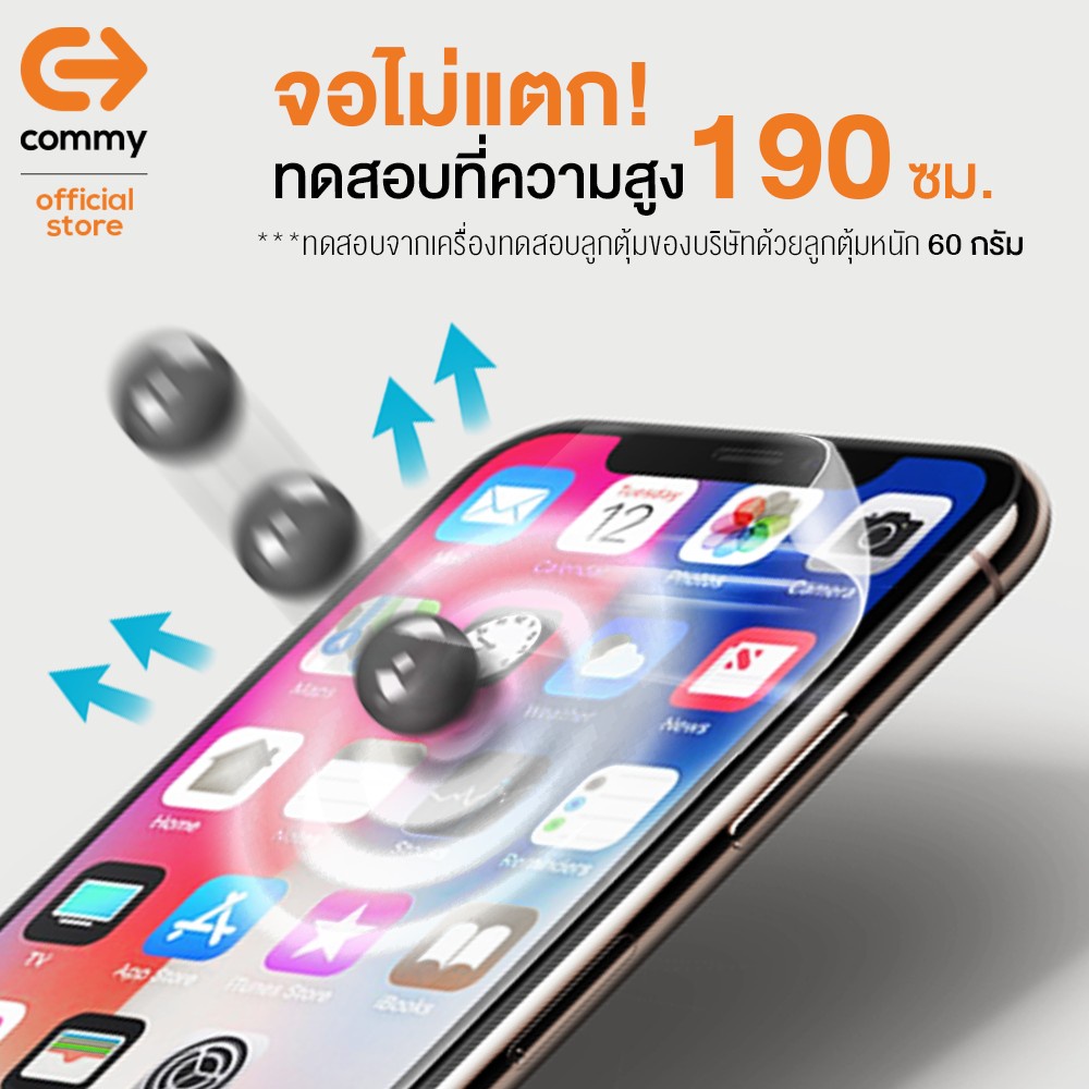 Commy ฟิล์ม Anti-Shock สำหรับ iPhone6 - iPhone 16 series ฟิล์มแอนตี้ช็อค ฟิล์มไอโฟน ฟิล์มมือถือ ...