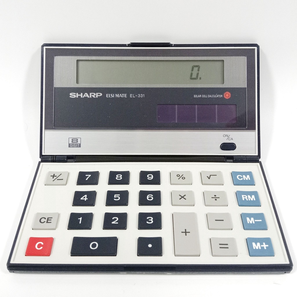 🇯🇵 SHARP SOLAR CELL CALCULATOR EL-331 ELSI MATE VINTAGE 1980S 1985 LCD ...