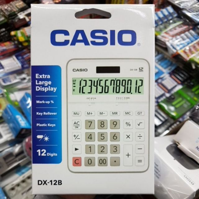 Casio DX-12B สีขาว เครื่องคิดเลขตั้งโต๊ะ 12หลัก ของใหม่ ของแท้ | Shopee Thailand