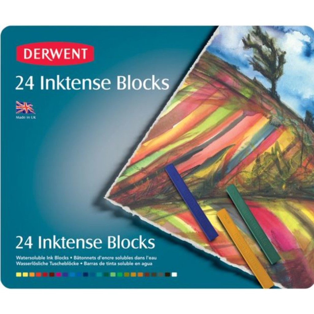 Derwent 24 ชิ้น Inktense บล็อกดีบุก 2300443 | Shopee Thailand