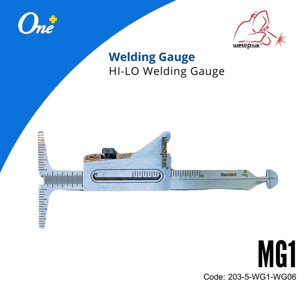 เกจ์วัดแนวเชื่อม รุ่น WG-1 (WG-06) HI-LO Stainless Steel Welding Gauge ...