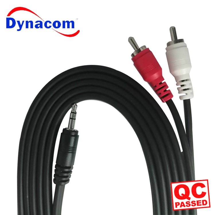 สายนำสัญญาณ Dynacom RCA - AUX J-015 RCA 2C + TR ST 1C สายนำสัญญาณ ...