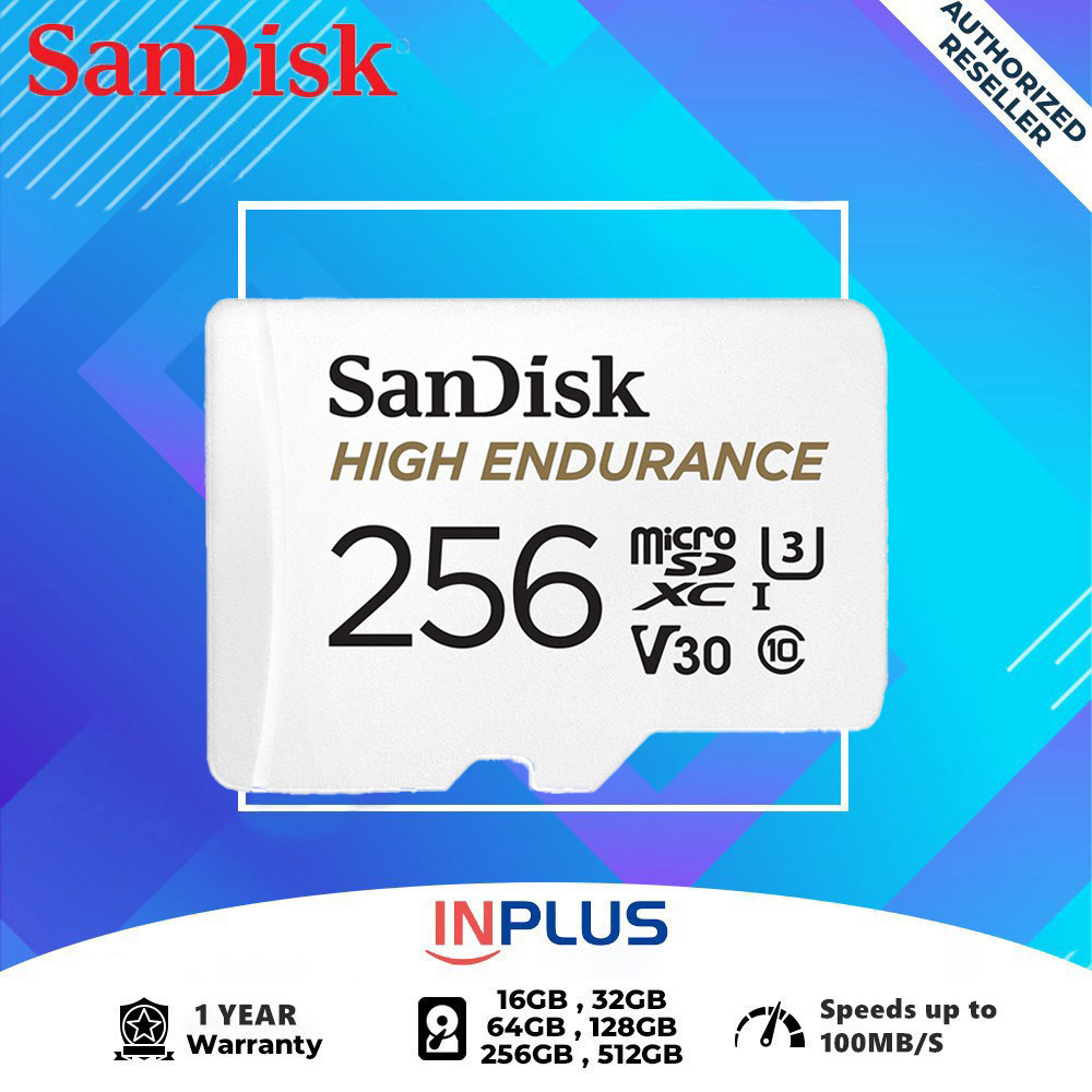 SanDisk High Endurance Video Monitoring Micro SD Memory Card For Dash ...